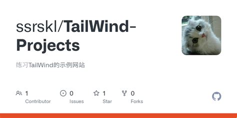 Github Ssrskltailwind Projects 练习tailwind的示例网站
