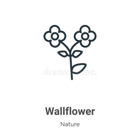 Wallflower Outline Vector Icon Thin Line Black Wallflower Icon Flat Vector Simple Element