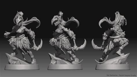 Daniel Vaquier Rat Barbarian 3d Model