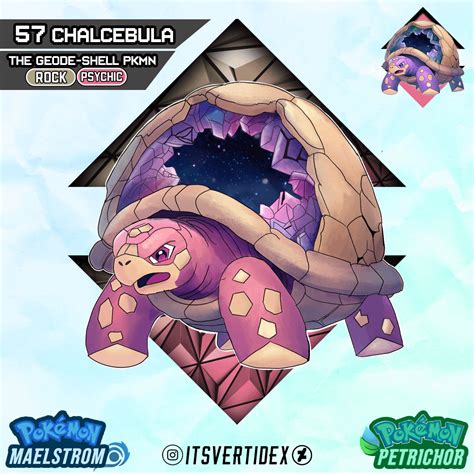 Meet Chalcebula The Geode Shell Pokemon Of The Suldana Region R Fakemon