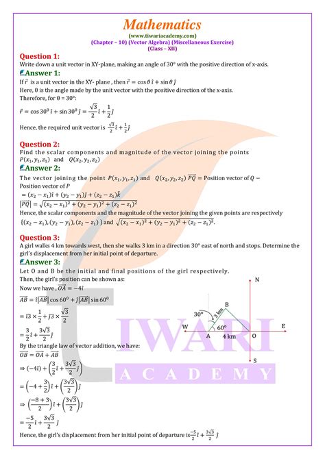 Ncert Solutions For Class 12 Maths Chapter 4 Miscellaneous Gseb