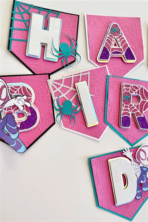 Custom Spider Gwen Birthday Banner