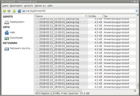 var log timeshift folder nearly folder flooded with hourly backup