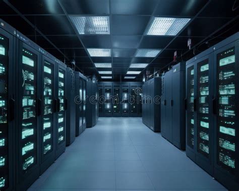 Inside The High Tech Server Room A Cluster Of Modern Equipment And
