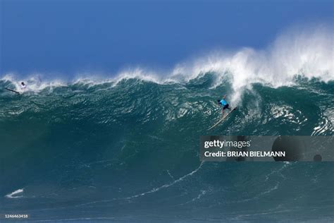 Hawaiian Surfer Zeke Lau Rides A Wave During The Eddie Aikau Big Wave
