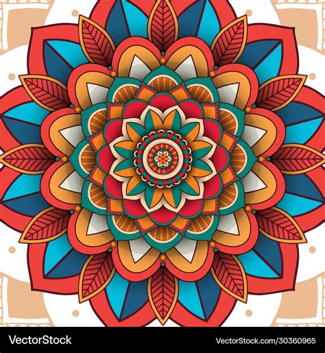 Mandala Pattern Of Color Abstract Mandala Floral Ornamentcolourful