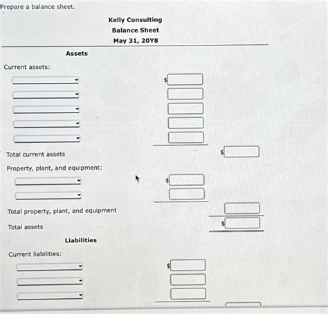 Prepare A Balance Sheet Current Assets Total Chegg Com