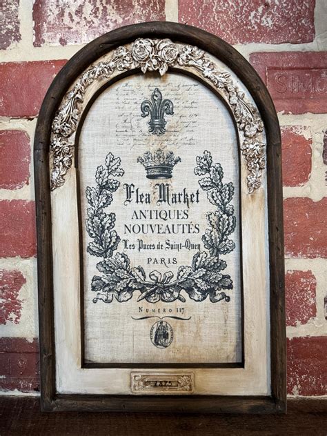 Ornate Frame French Vintage Wall Art Fabric Print Antique French Wall