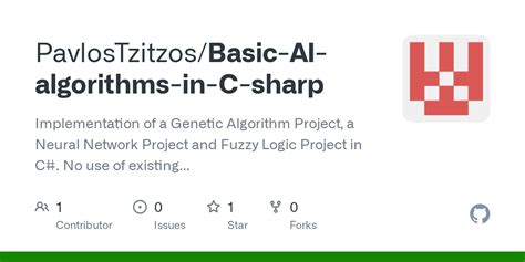 Github Pavlostzitzosbasic Ai Algorithms In C Sharp Implementation Of A Genetic Algorithm