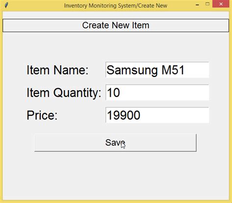 Inventory Monitoring System Project In Python Sourcecodester