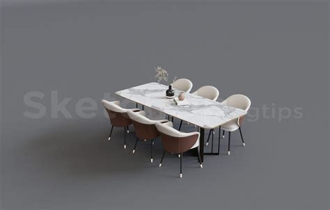 14193 Free Sketchup Dining Table Model Download Sketchup Models For