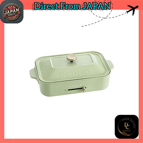 Bruno Compact Hot Plate Pale Green Main Unit And 2 Types Of Plates