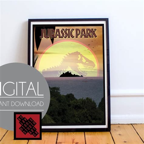 Printable Jurassic Park Poster Etsy