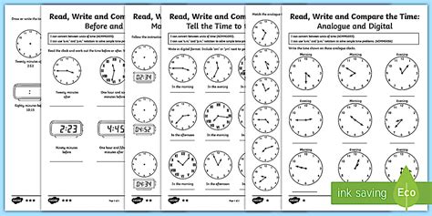 Lower Ability Year 4 Tell And Write The Time Differentiated Worksheets
