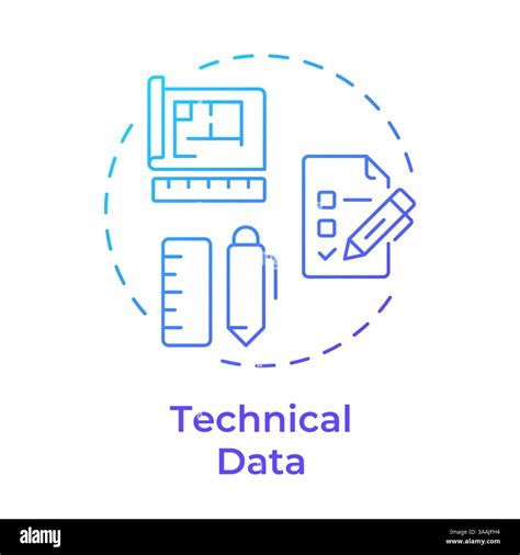 Technical Data Blue Gradient Concept Icon Stock Vector Image And Art Alamy