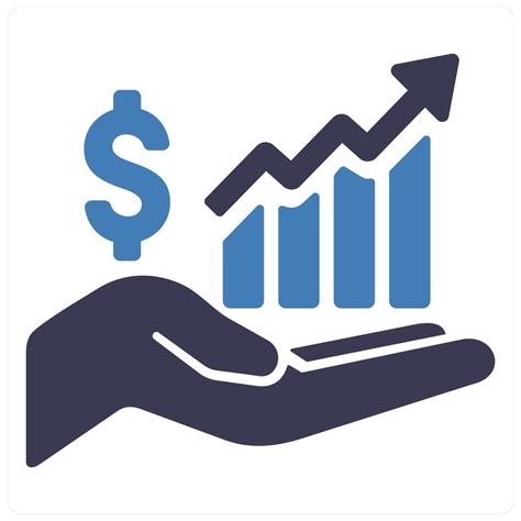 Increasing Revenues And Growth Icon Concept In Blue Filled Color