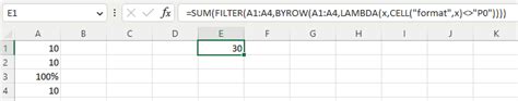 How To Sum A Range Of Numbers In Excel While Ignoring Percentages