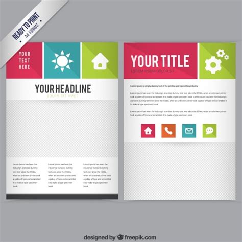 소책자 템플릿 무료 벡터