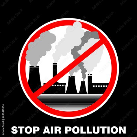 Stop Air Pollution Poster And Banner Vector Stock Vector Adobe Stock