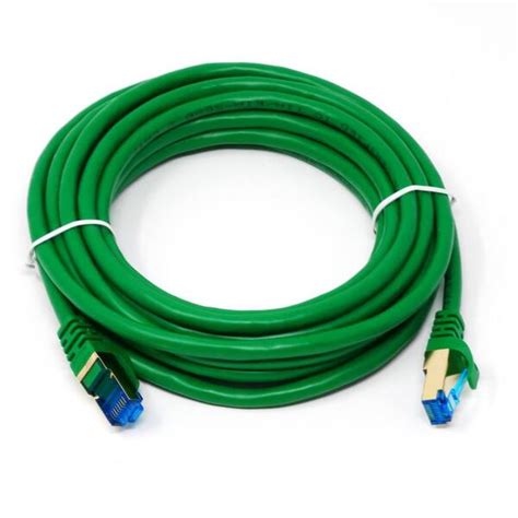 Qualgear 15 Ft Cat 7 Round High Speed Ethernet Cable Green Qg Cat7r