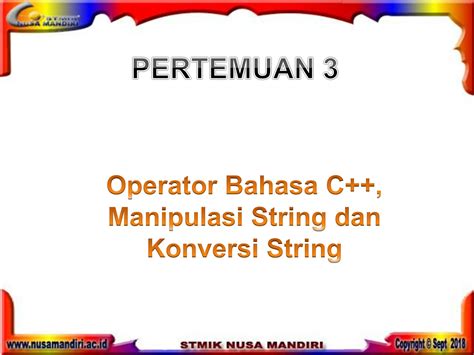 solution 3 dasar pemerograman operator bahasa c manipulasi dan