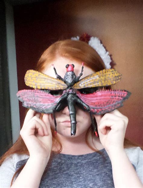 Giant Grasshopper Mask Tropidacris Dux Peruvian Grasshopper Etsy