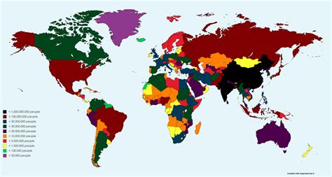 World Map In Color Printable