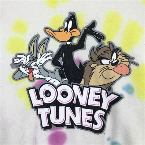Vintage Warner Bros Looney Tunes Tie Dye Crewneck Swe Gem