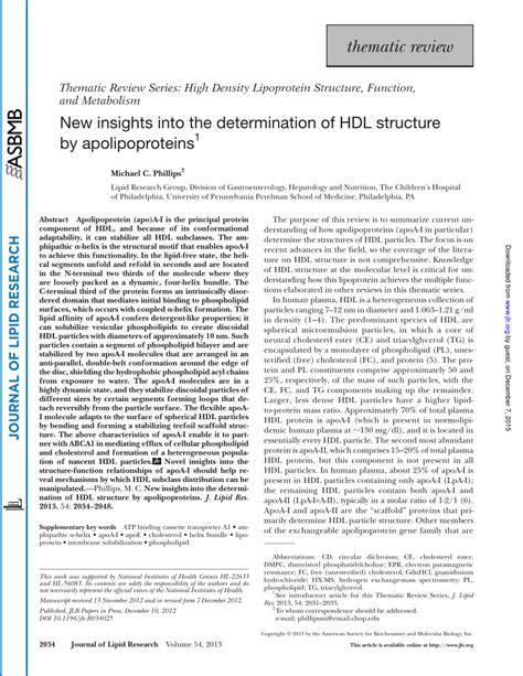 Pdf New Insights Into The Determination Of Hdl Structure By