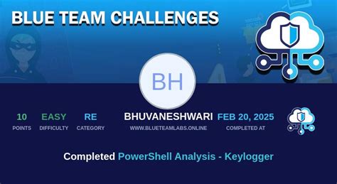 completed powershell analysis keylogger blue team labs online