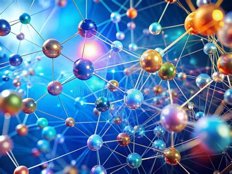 Dynamic Molecular Network Visualizes Futuristic Connections Abstract Scifi Background Featuring