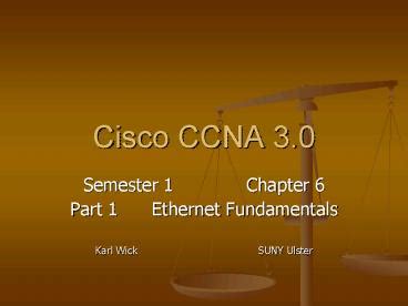 Cisco CCNA Presentation Free To View