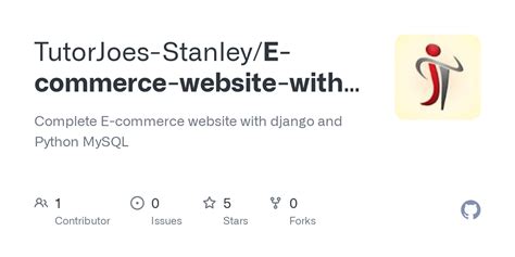 Github Tutorjoes Stanley E Commerce Website With Django And Python Mysql Complete E Commerce