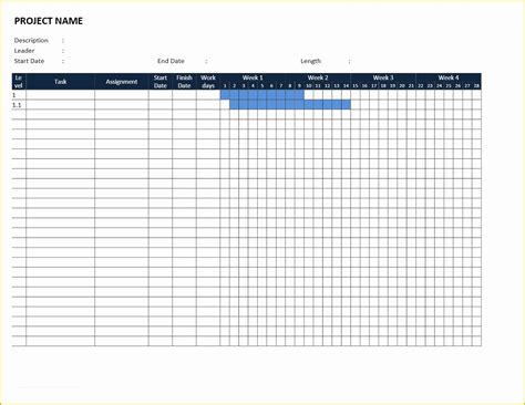 Free Gantt Chart Template Word Of Simple Excel Gantt Chart Template Exceltemplates