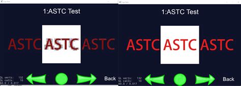 astc test has artefakte is this correct or some settings on my machine
