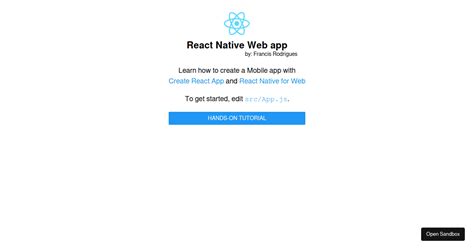React Native Web Examples Codesandbox