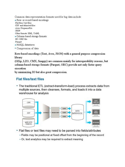 Common Data Formats For Representing Big Data A Comparison Of Row Based Column Based And