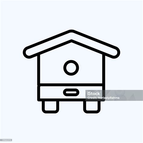 아이콘 벌집 꿀벌 농장에 적합합니다 라인 스타일 편집 가능한 간단한 디자인 디자인 템플릿 벡터 간단한 그림 0명에 대한 스톡