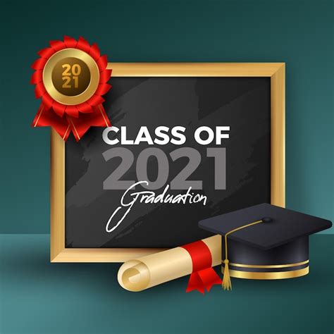 Free Vector Realistic Class Of 2021 Illustration