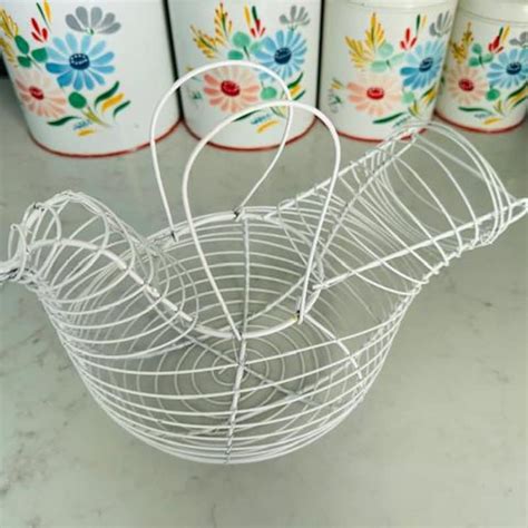 Wire Egg Basket Etsy