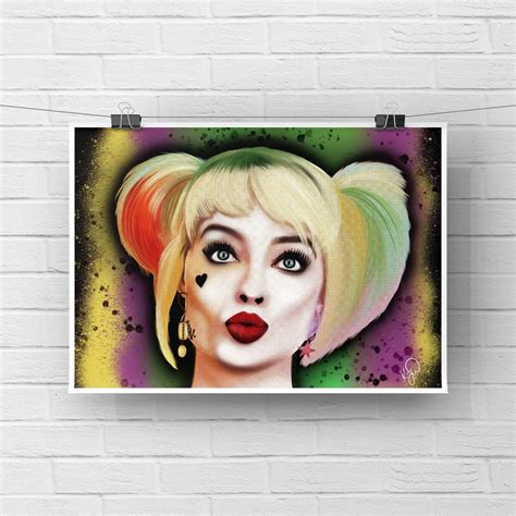 Póster De Harley Quinn Margot Robbie Dc Escuadrón Suicida Aves