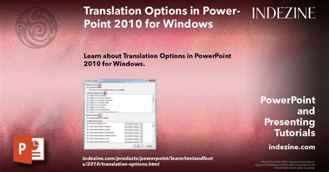 Translation Options In PowerPoint 2013 For Windows