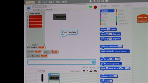 Simple Calculator In Scratch Programming Language Youtube