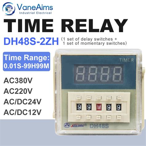 Dh48s 2zh Time Delay Relay Switch Dc24v 12v 0 01s 99h99m Digital Led