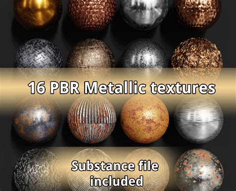 16 Pbr Metallic Essentials Includes Flippednormals