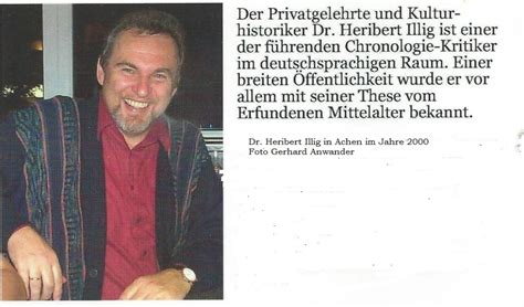 Gunnar Heinsohn Letter To Heribert Illig Revising Chronology
