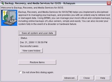 Checking The Status Of The Last Run Of Brms Control Groups