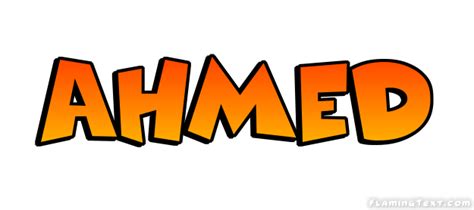 Ahmed Logo Free Name Design Tool From Flaming Text