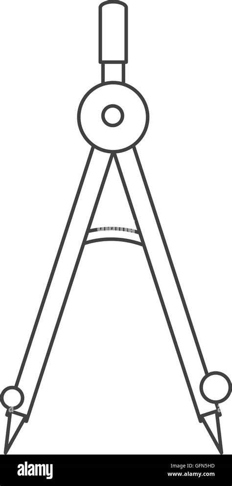 Measuring Compass Icon Stock Vector Image And Art Alamy