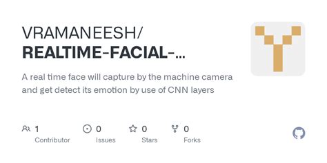Github Vramaneesh Realtime Facial Emotion Detection A Real Time Face Will Capture By The